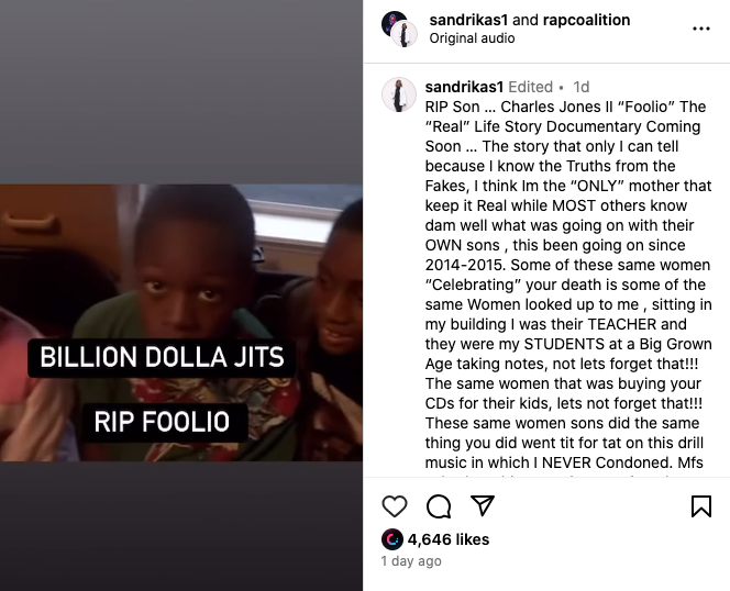 La madre de Foolio anuncia un documental sobre la vida del su hijo